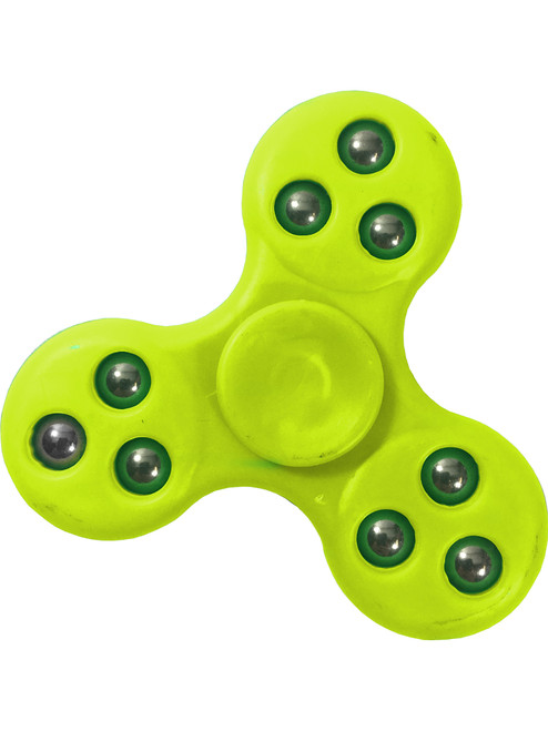 Steel Tri-Ball Yellow Fidget Spinner