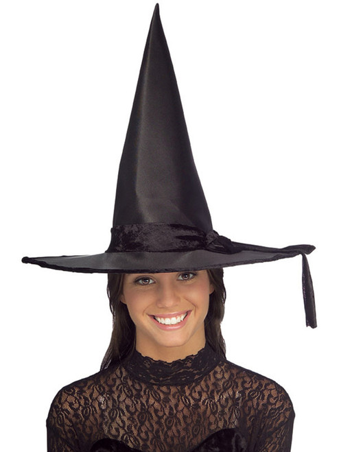 Black Satin Witch Hat