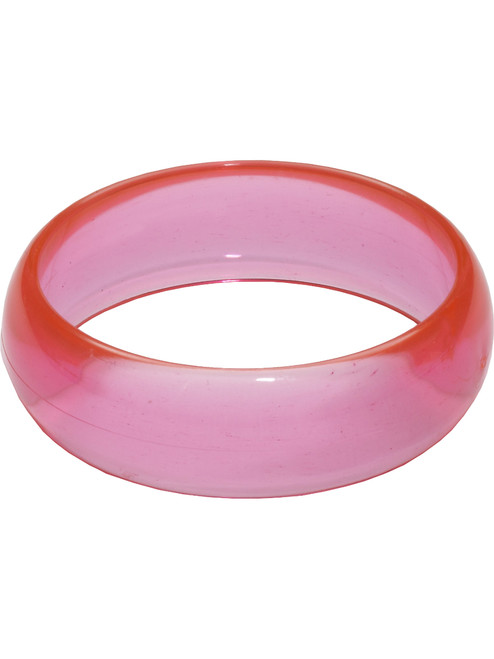 Pink Transparent Bangle Bracelet