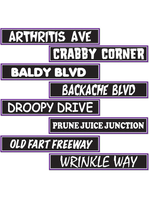 Over The Hill Street Sign Cutouts