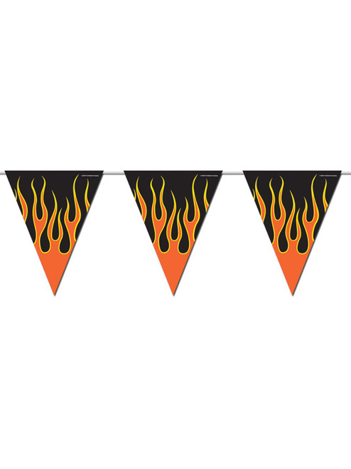 Flame Pennant Flag String Banner