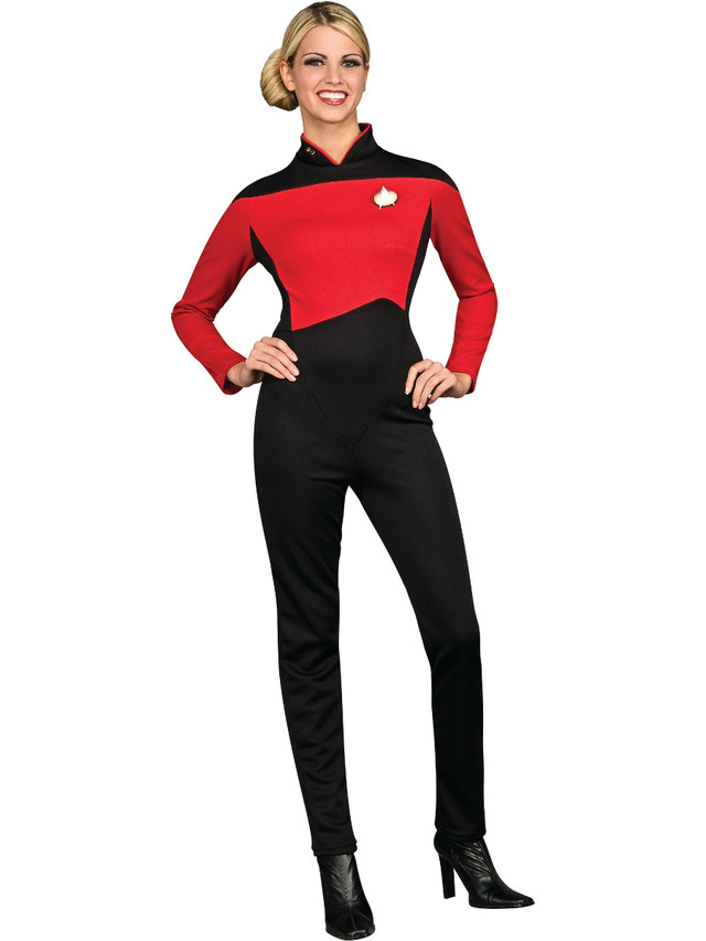 Women's Star Trek TNG Deluxe Red Command Officer Uniform Costume