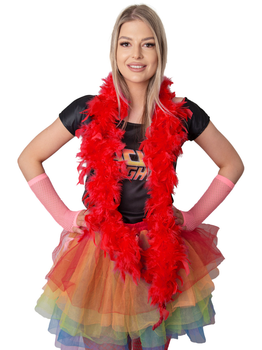 Pimp and Hoe Costume Accessory Pink Feather Boa Hat