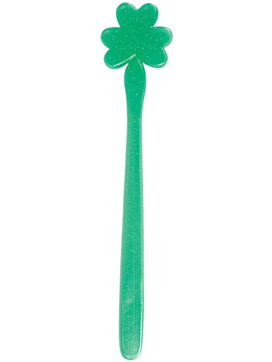 St. Patrick's Day Princess 21" Glittery Shamrock Wand