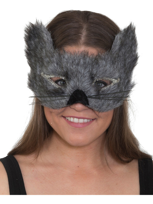 Adult's Furry Gray Timberland Wolf Mask