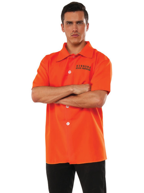 Men's Department Of Corrections Orange Prisoner Shirt