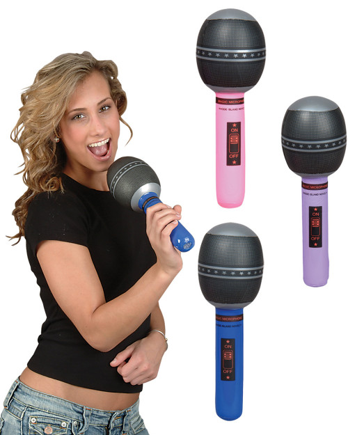 Inflatable Prop Microphones 12 Count