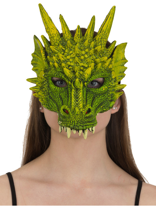 Green Rubber Dragon Mask