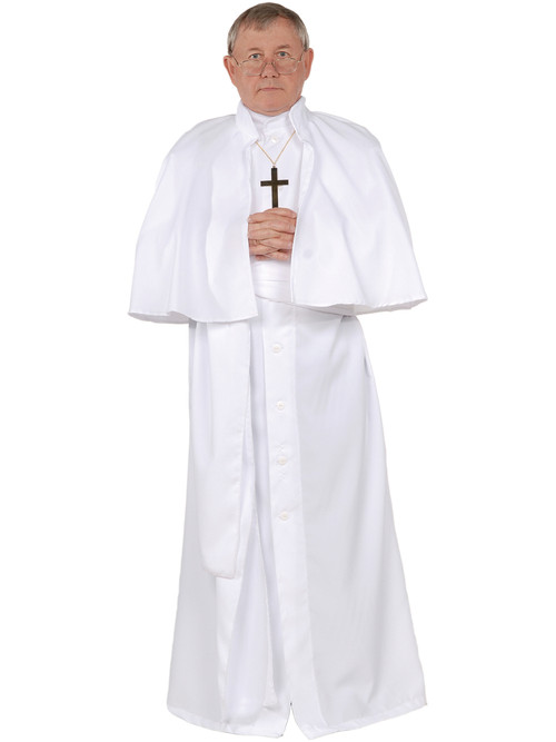 White Mens Pope Robe