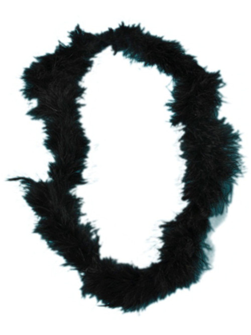 36" Black Fluffy Boa