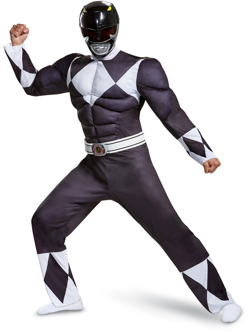 Mighty Morphin Power Rangers Black Ranger Classic Men's Costume