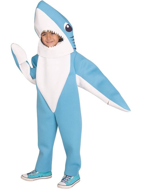 Light Blue Shark Costume Up To Size 14