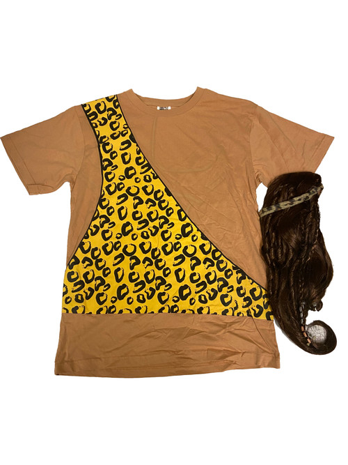 Tarzan Shirt And Wig Men's Costume