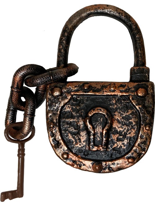 Bronze Crypt Keeper Prisoner Lock And Key