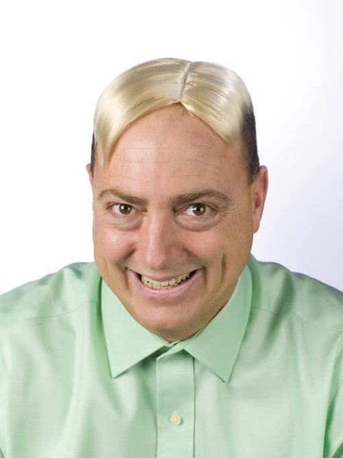 Men's Used Car Salesman Blonde Tacky Toupee Wig