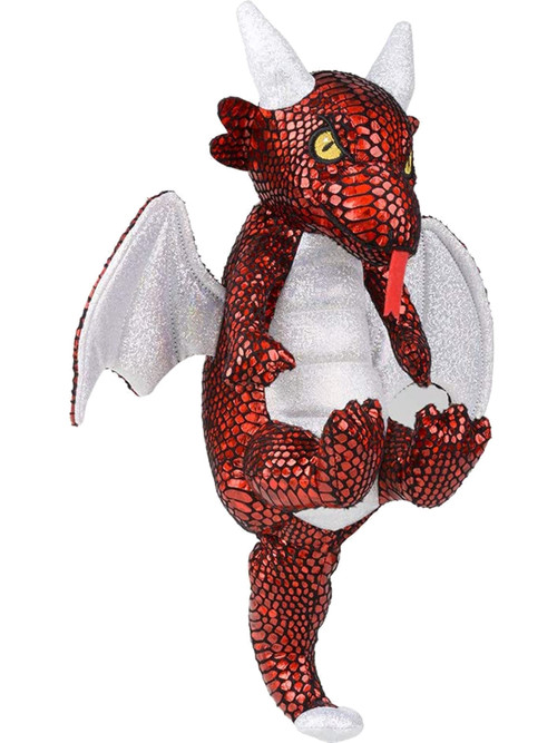 Plush Red Scaled Dragon Decoration