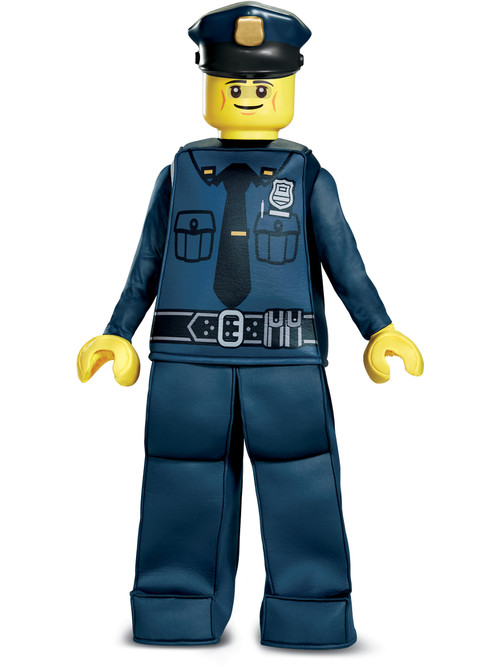 Child's Boys Prestige Iconic LEGO® Police Officer Minifigure Cop Costume