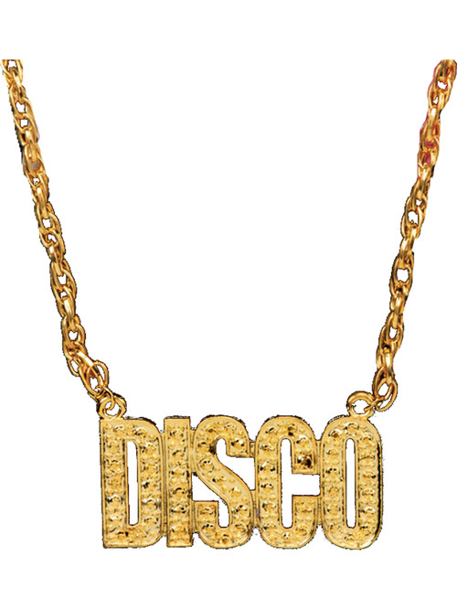 Funky 70s Gold Disco Chain Necklace