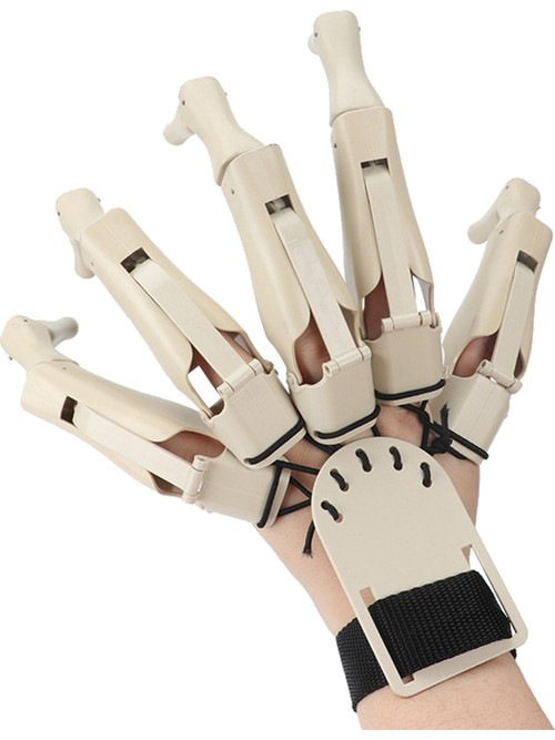 Adult's White Articulating Left Hand Finger Glove