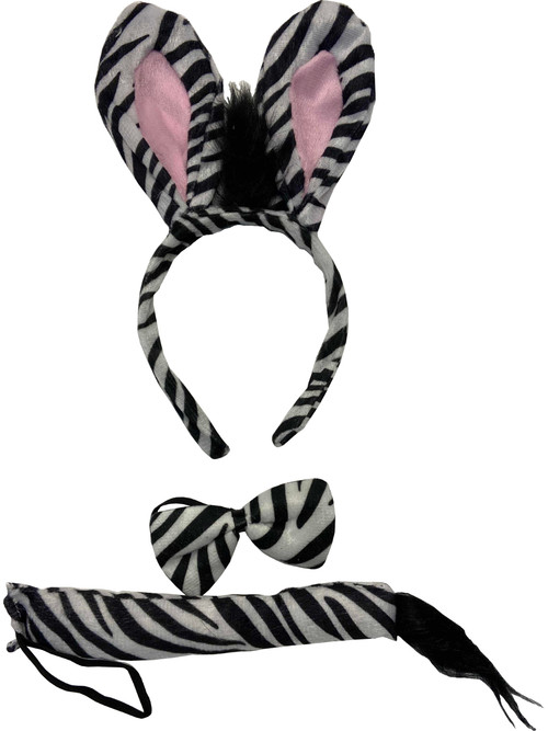 Fancy Zebra Animal Costume Accessory Set