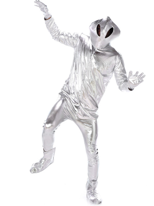 Chrome Outer Space Alien Men's Costume