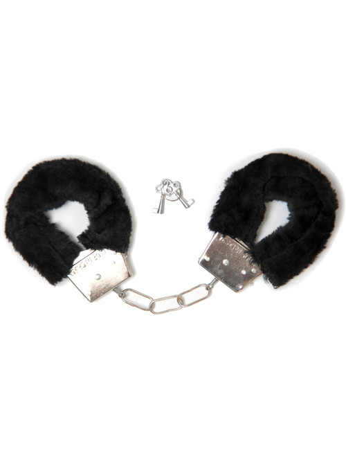 Black Furry Handcuffs