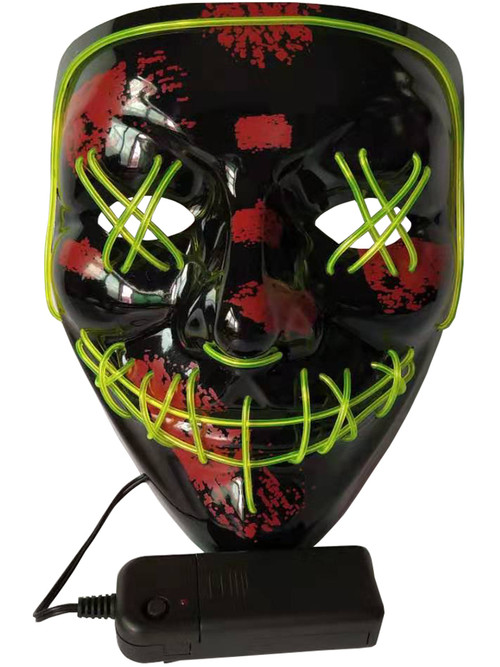 Purge Light Up Yellow Cross Hatch Eyes Mask
