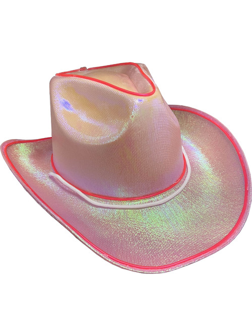 Adult's Pink Cowboy Hat With Party Wire Trim
