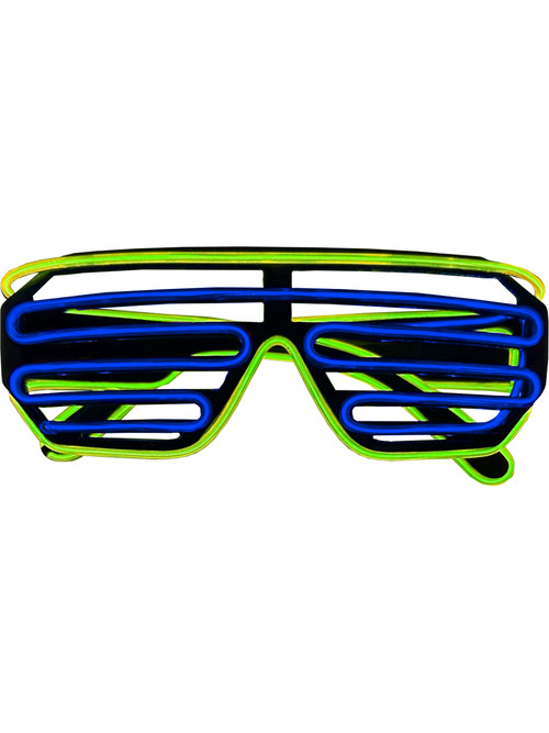 Shutter Glasses Blue In Yellow Costume Accessory