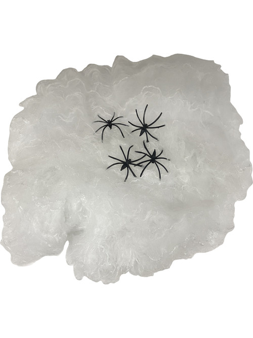 White Fabric Spider Web Decoration