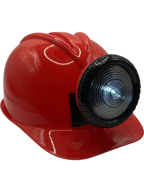 Red Miner Mining Hard Hat With Light