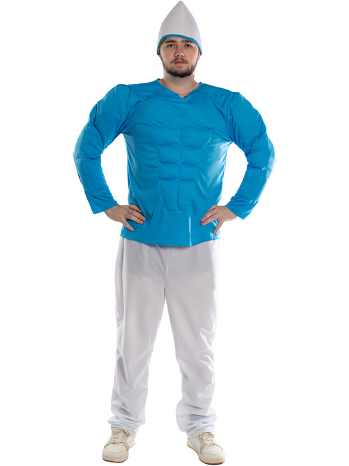 Mister Buff Strongman Blue Gnome Men's Costume