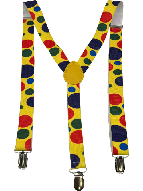 Rainbow Clown Suspenders Costume Accessory