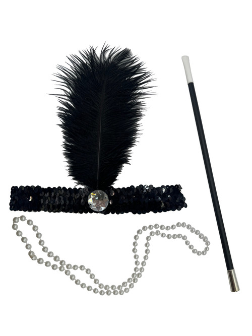 Womens 20s Flapper Accessories Set