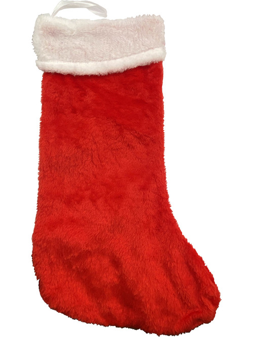 Plush Red Classic Christmas Stocking