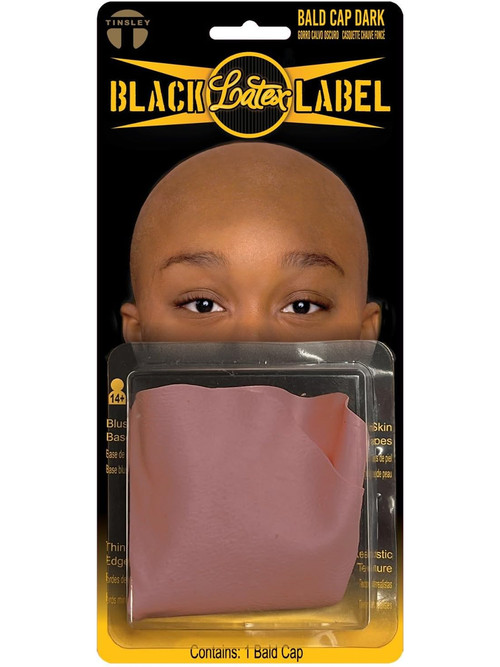 Brown Bald Head Cap Costume Accessory