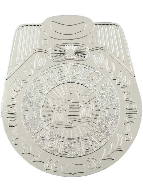 Jumbo Silver Police Badge