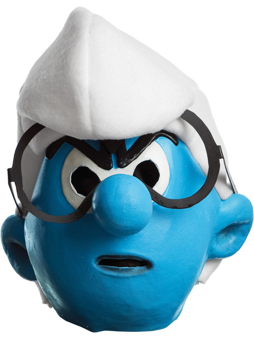 The Smurfs Kid's Brainy Smurf 3/4 Vinyl Mask