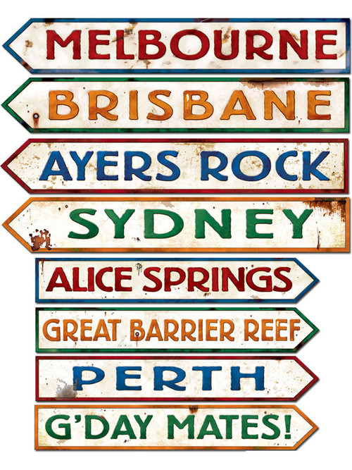 Australian Street Sign Cutouts