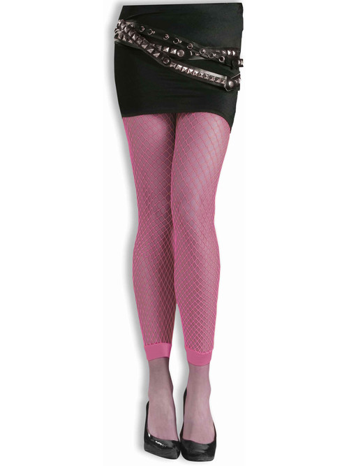 Neon Pink Fishnet Leggings