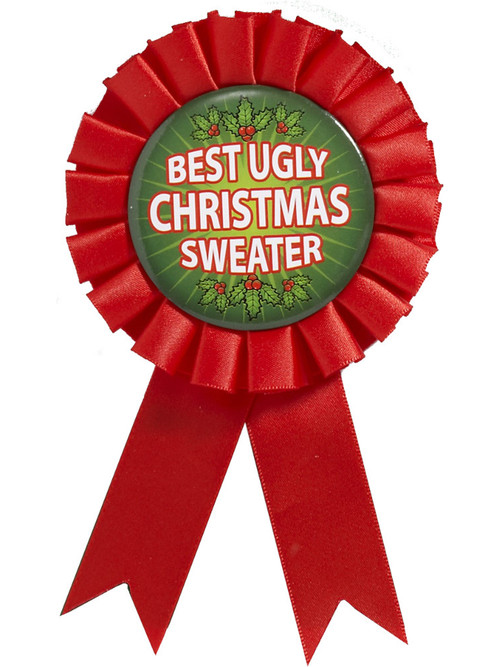 Best Ugly Christmas Sweater Award Ribbon Best Ugly Christmas Sweater Award Ribbon