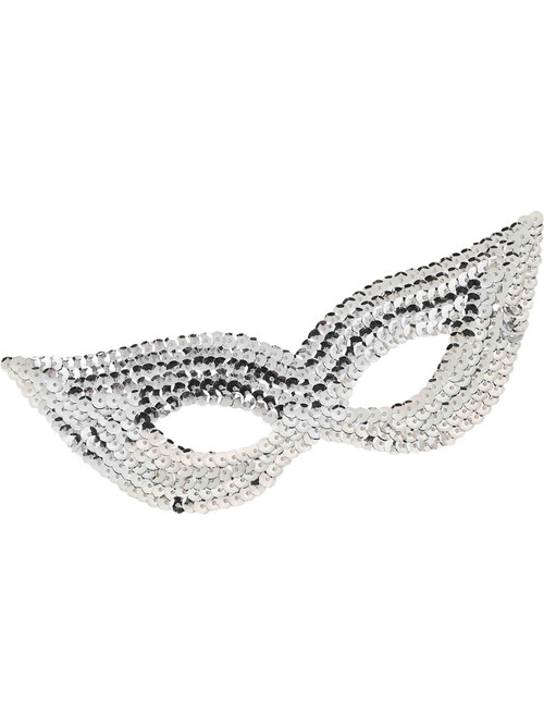 Silver Sequin Eye Mask