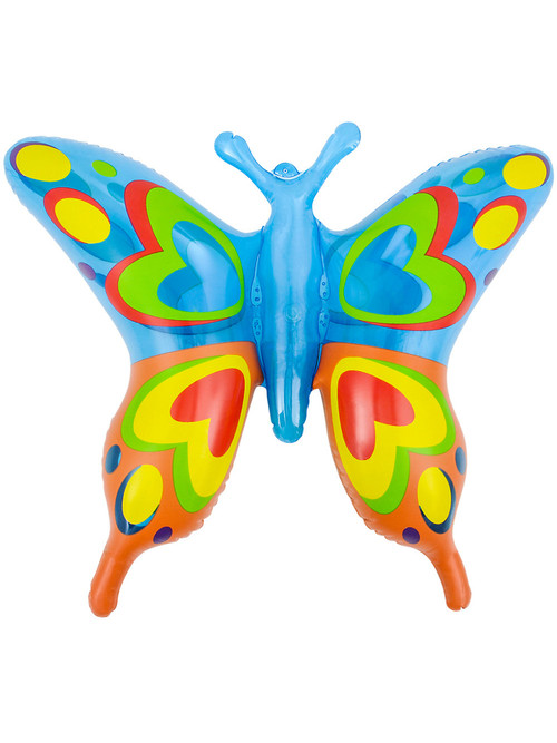 18" Giant Inflatable Blue and Orange Transparent Butterfly