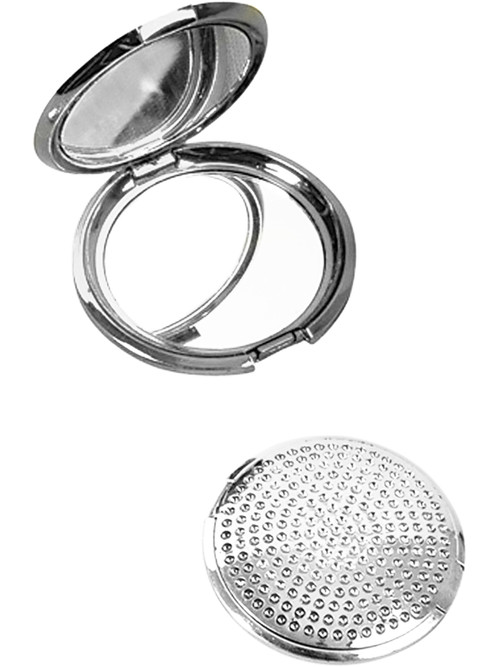 3" Silver Bling Compact Mirrors