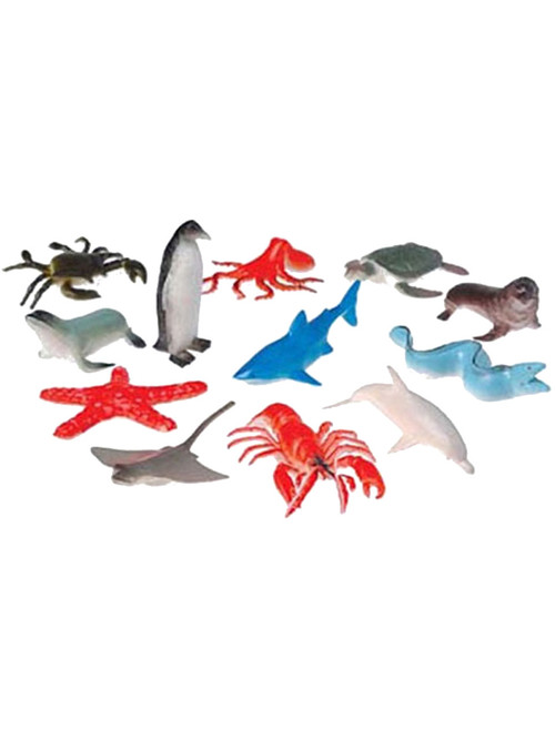 One Dozen (12) 3" Plastic Toy Sea Animal Figures