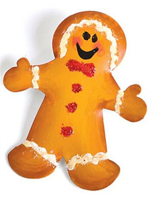 2.75" Gingerbread Man Tin Christmas Decoration Pin