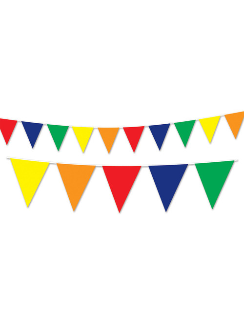 Multi-Colored Pennant Flag String Banner