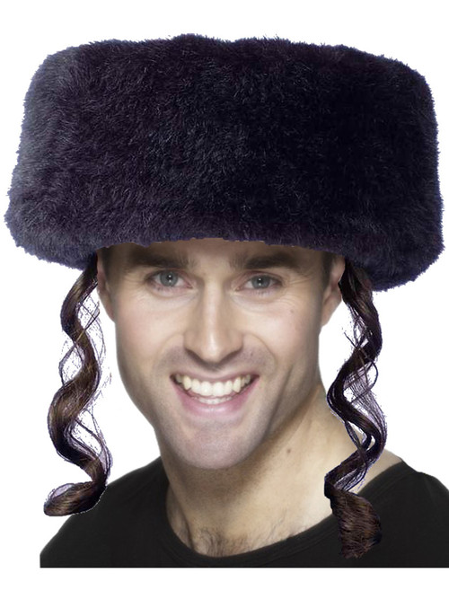 Jewish Rabbi Hat with Payes Hair