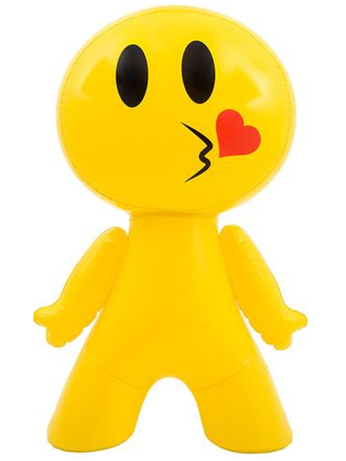 27" Inflatable Kissing Face Emoji