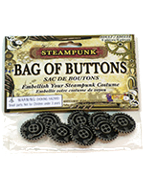 8 Piece Set of Steampunk Buttons